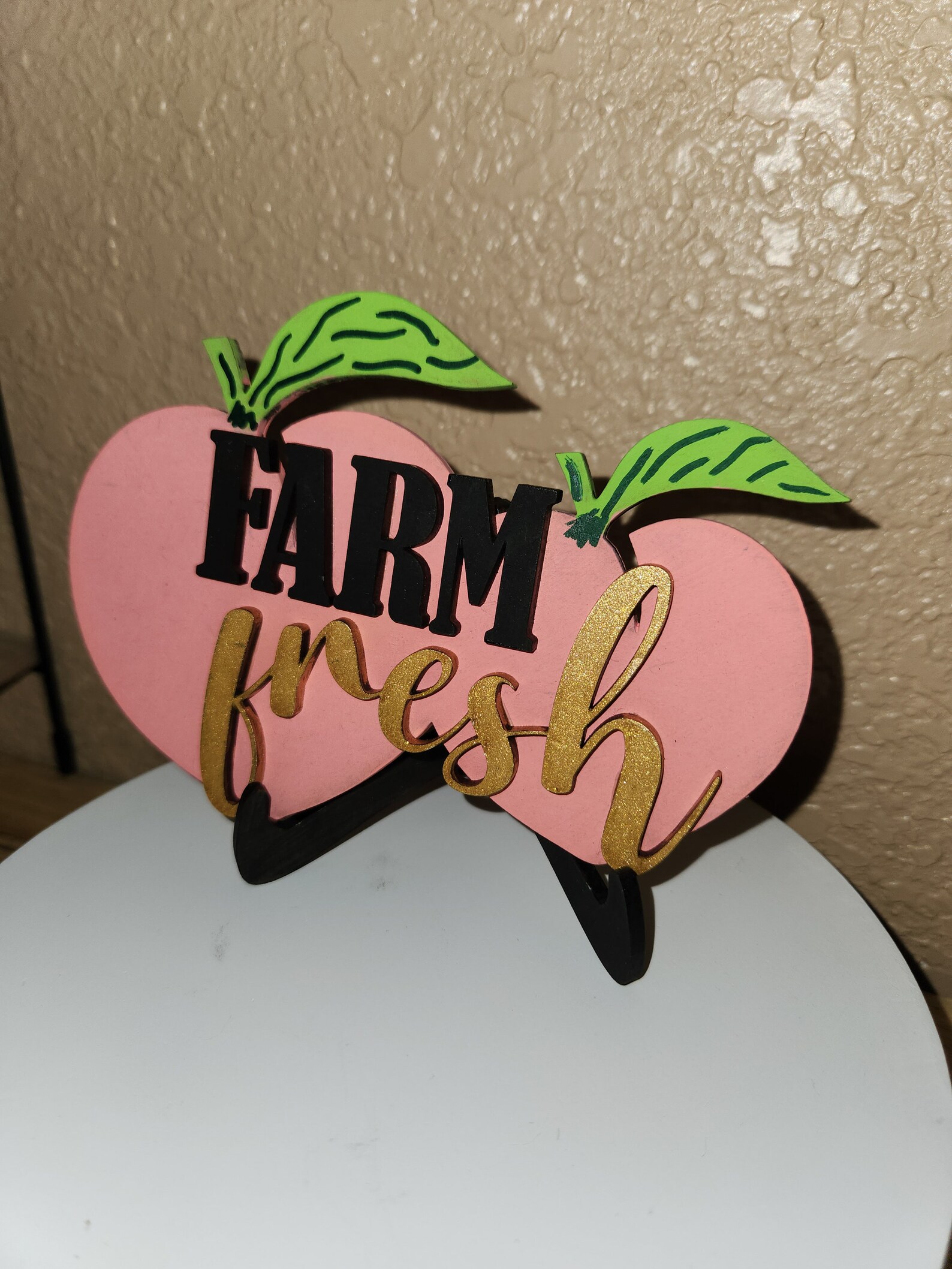 Peach Tiered Tray Decor Summer Peaches Sweet Decorations - Etsy