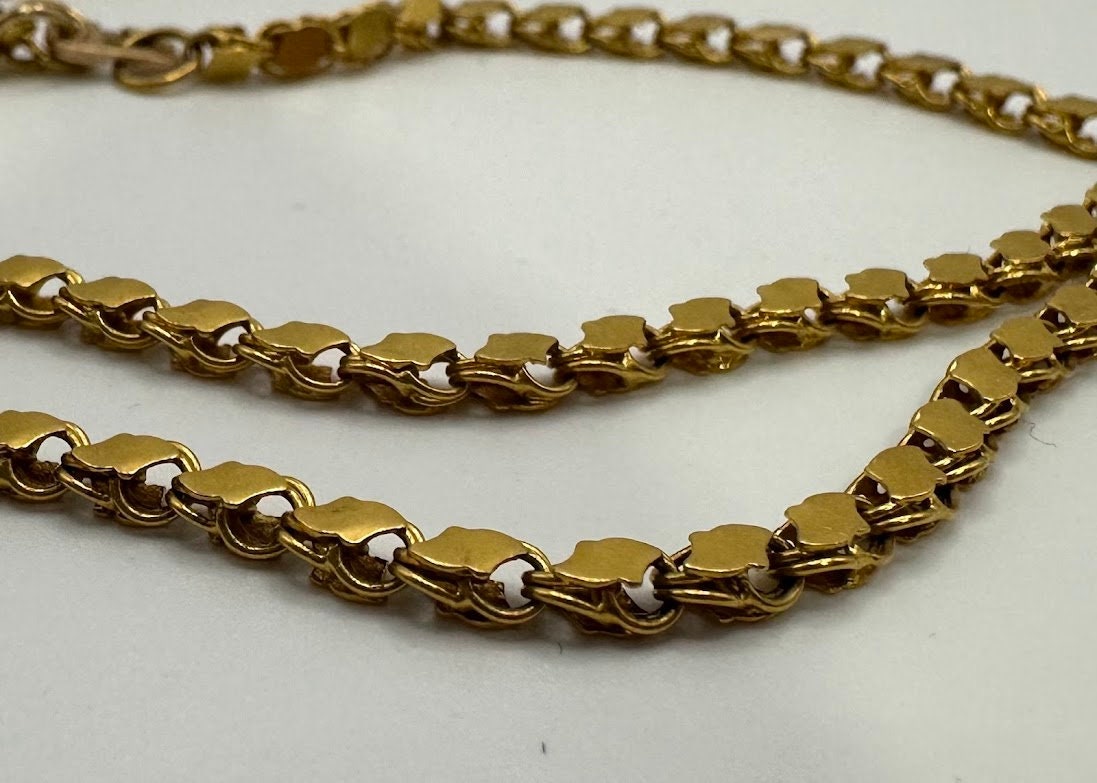 21k Yellow GOLD ALEPPO Chain NECKLACE 28 Vintage - Etsy