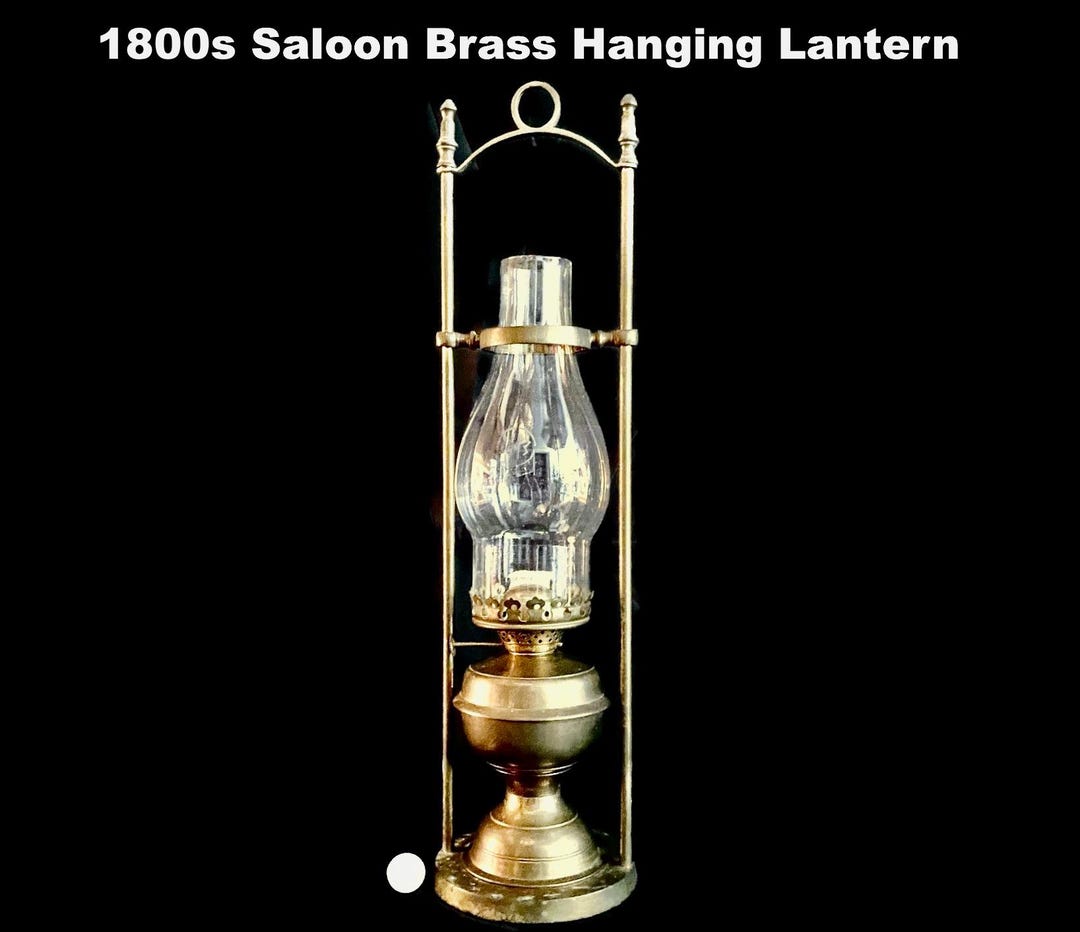 Brass Hanging Lantern Saloon Country Store Rustic Vintage - Etsy