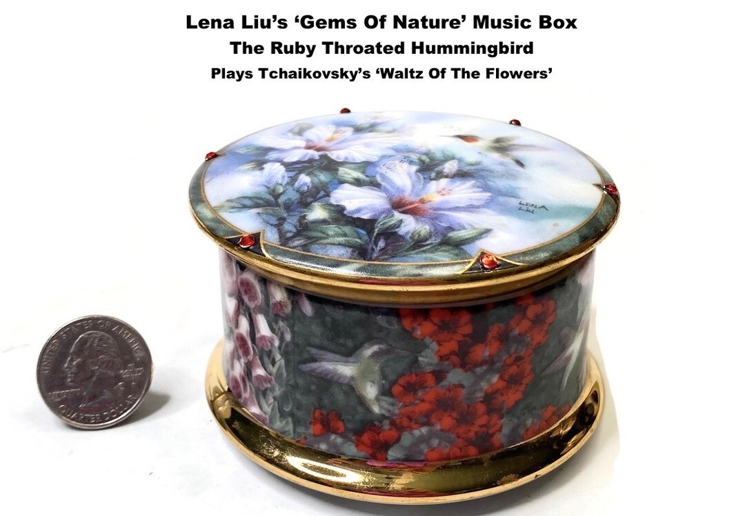 Hummingbird Music Box Lena Liu Tchaikovsky Waltz of the Flowers Ruby ...