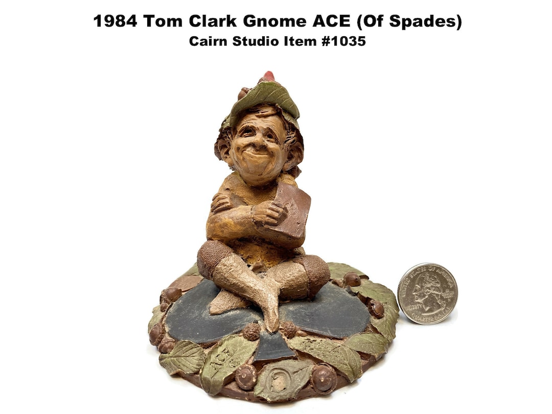 Tom Clark Gnome ACE OF SPADES 1984 Cairn Studios Item #1035 Vintage - Etsy