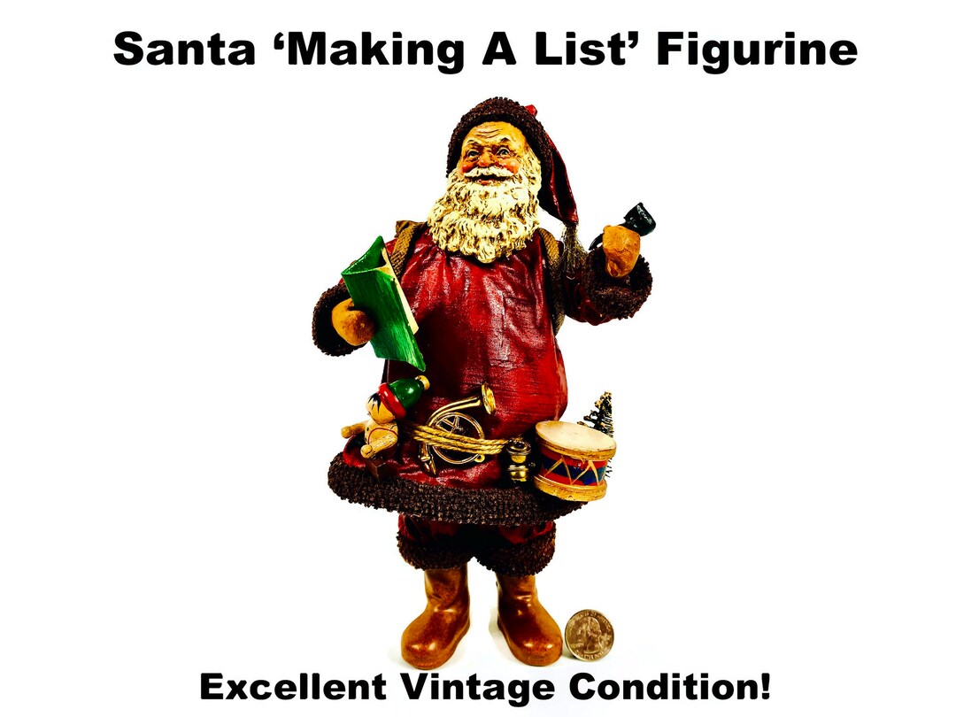 Santa Making A List Figurine Christmas Holiday Clothtique Possible ...
