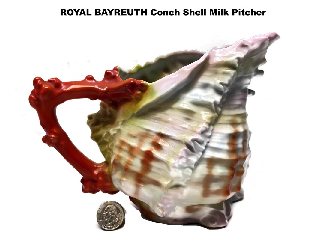 Royal Bayreuth Conch Shell Milk Pitcher Bavaria Germany Vintage - Etsy