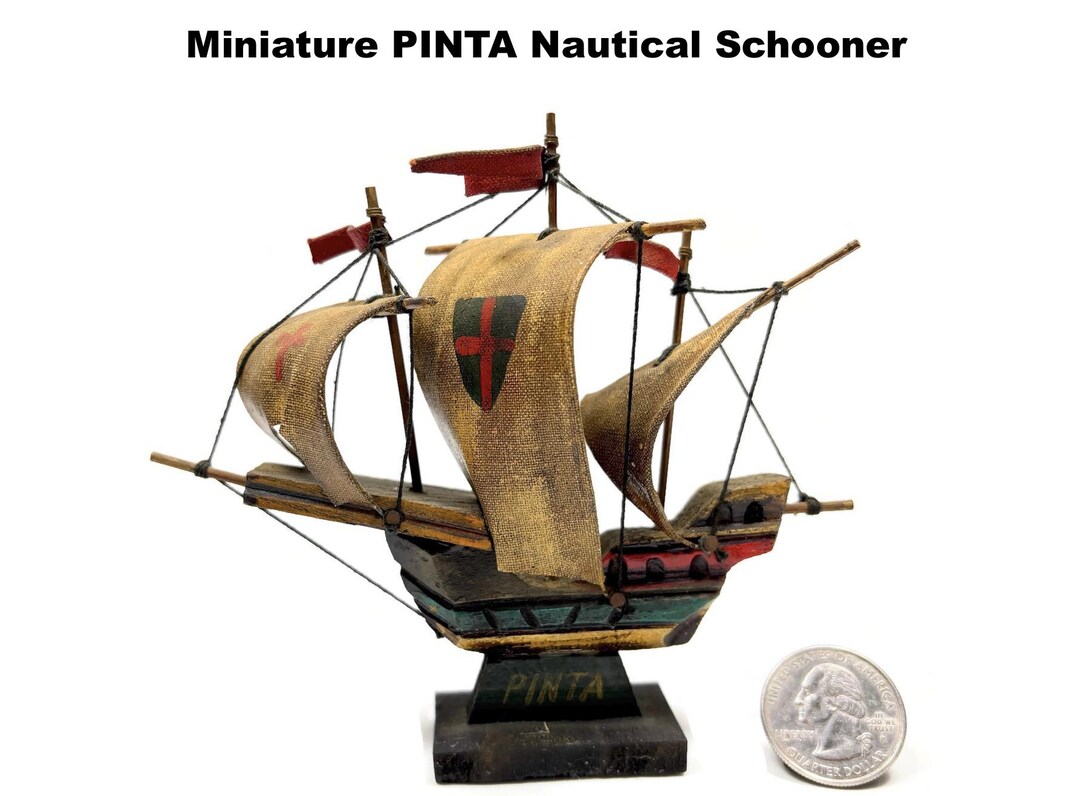 Nautical Schooner PINTA Model Ship Vintage - Etsy