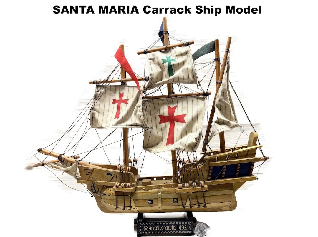 Nautical SANTA MARIA 1942 CARRACK Model Ship Vintage - Etsy