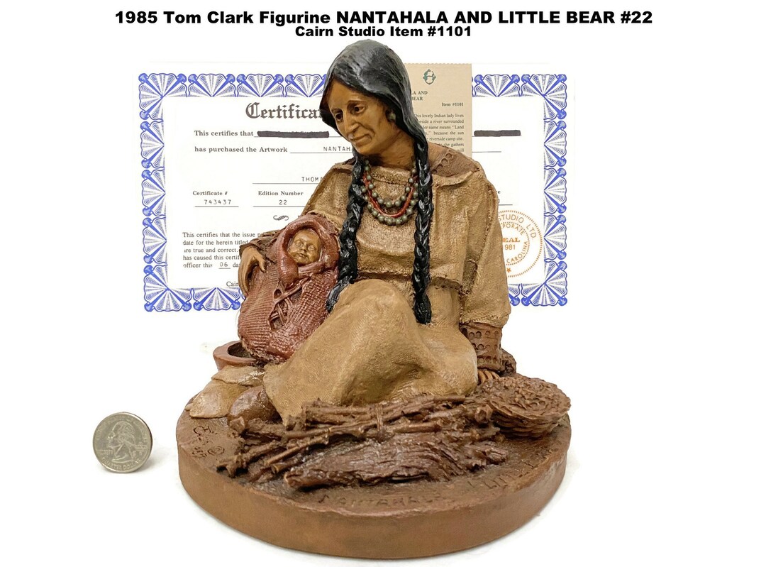 Tom Clark Indian Figurine NANTAHALA & LITTLE BEAR 22 1985 Cairn Studios ...