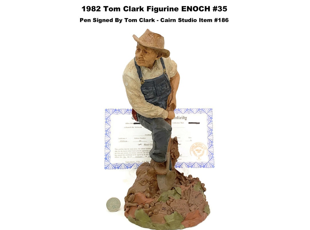 Tom Clark Figurine ENOCH #35 Pen Signed 1982 Cairn Studios Item #186 ...