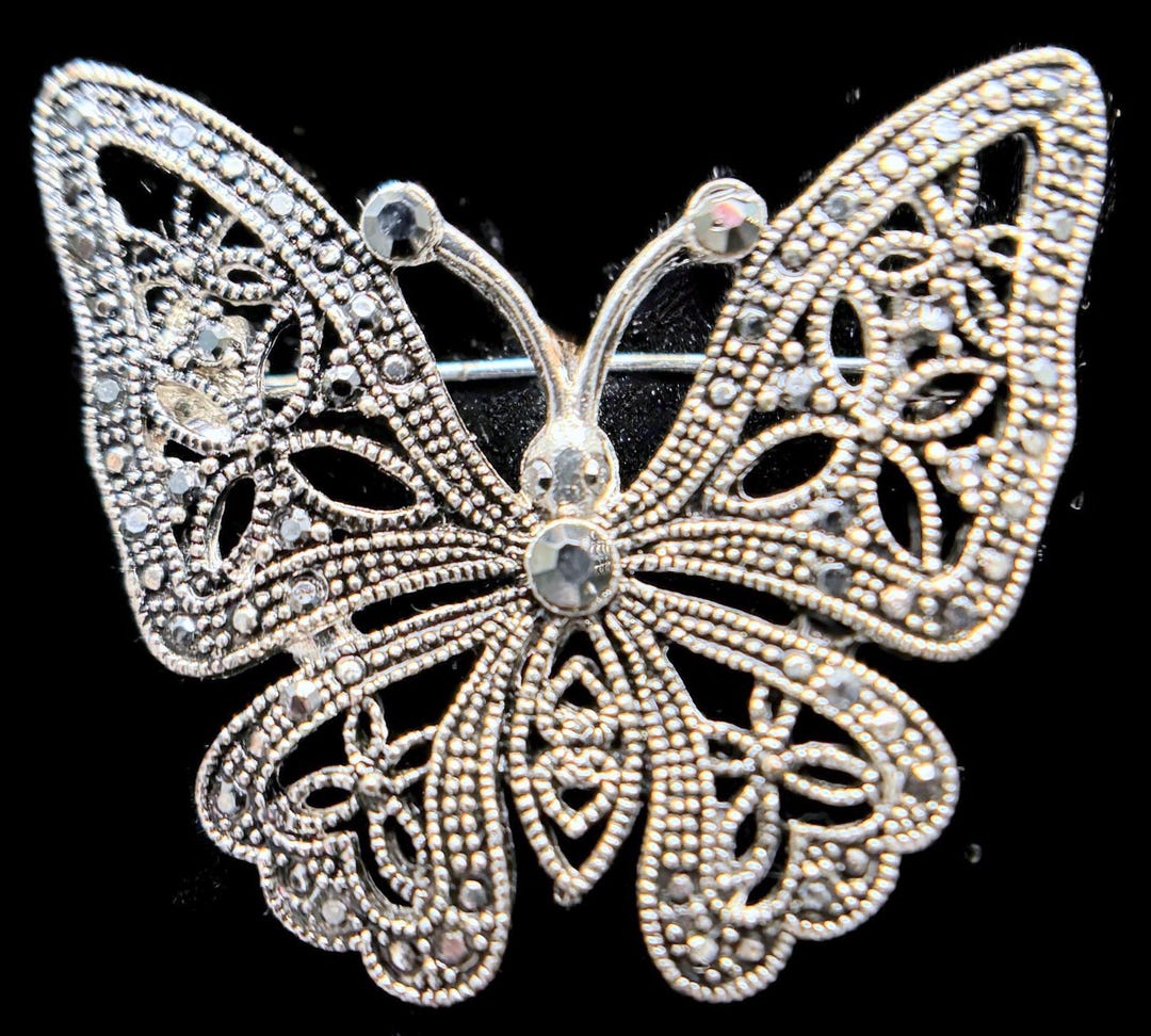 Beautiful Lace-like Butterfly Pin Brooch Vintage - Etsy
