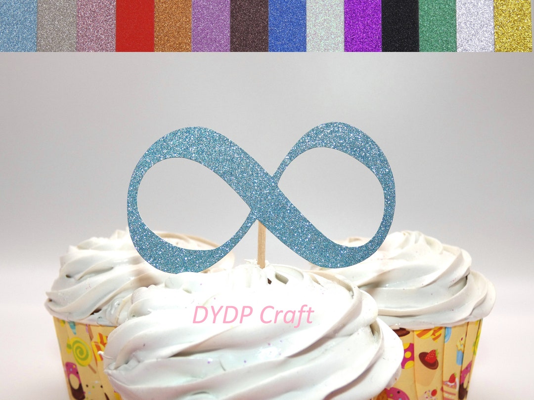 Infinity Symbol Cupcake Toppers, Wedding Cupcake Toppers, Forever and ...