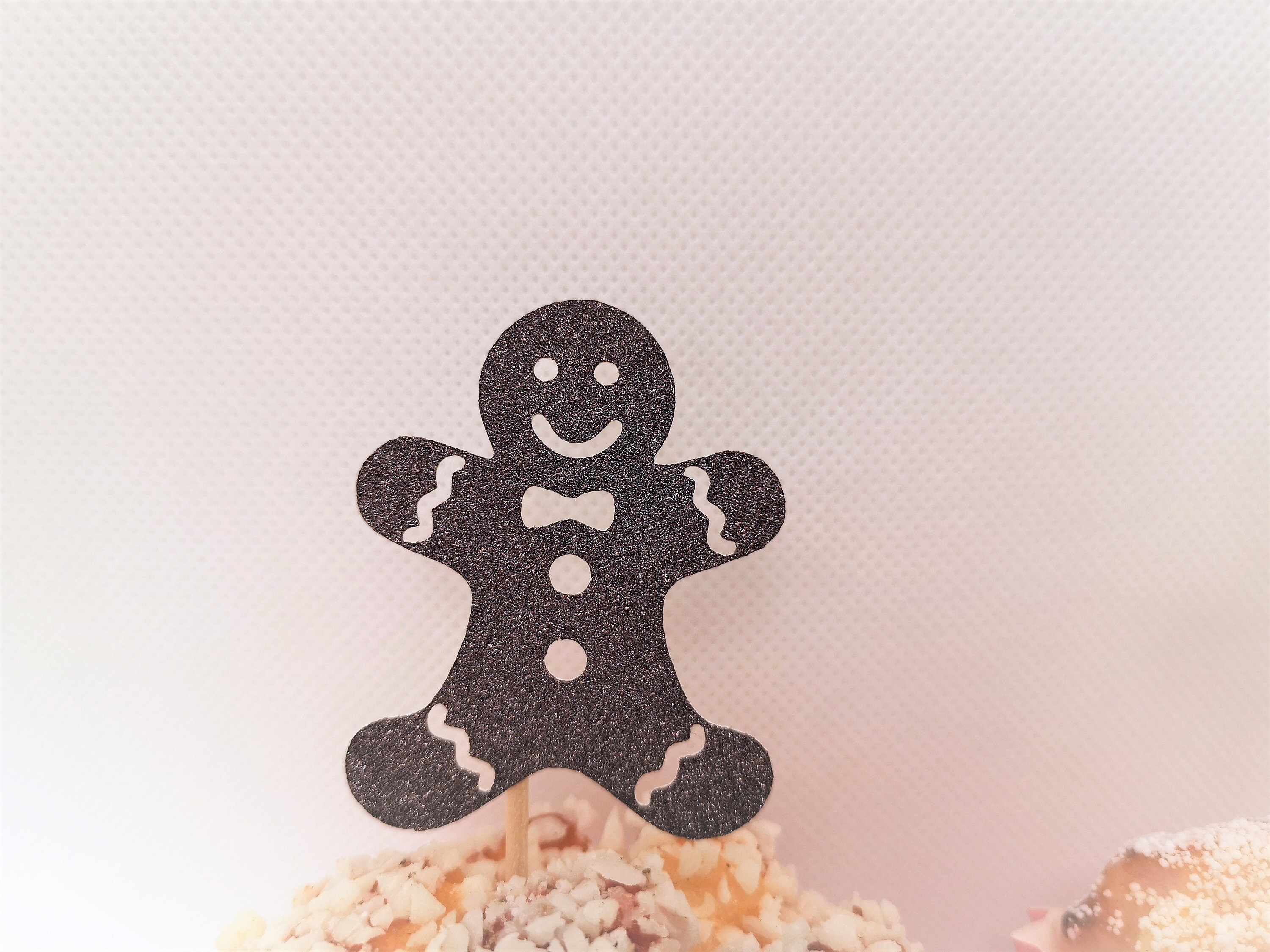 Gingerbread Man Cupcake Toppers Gingerbread Boy Food Picks | Etsy