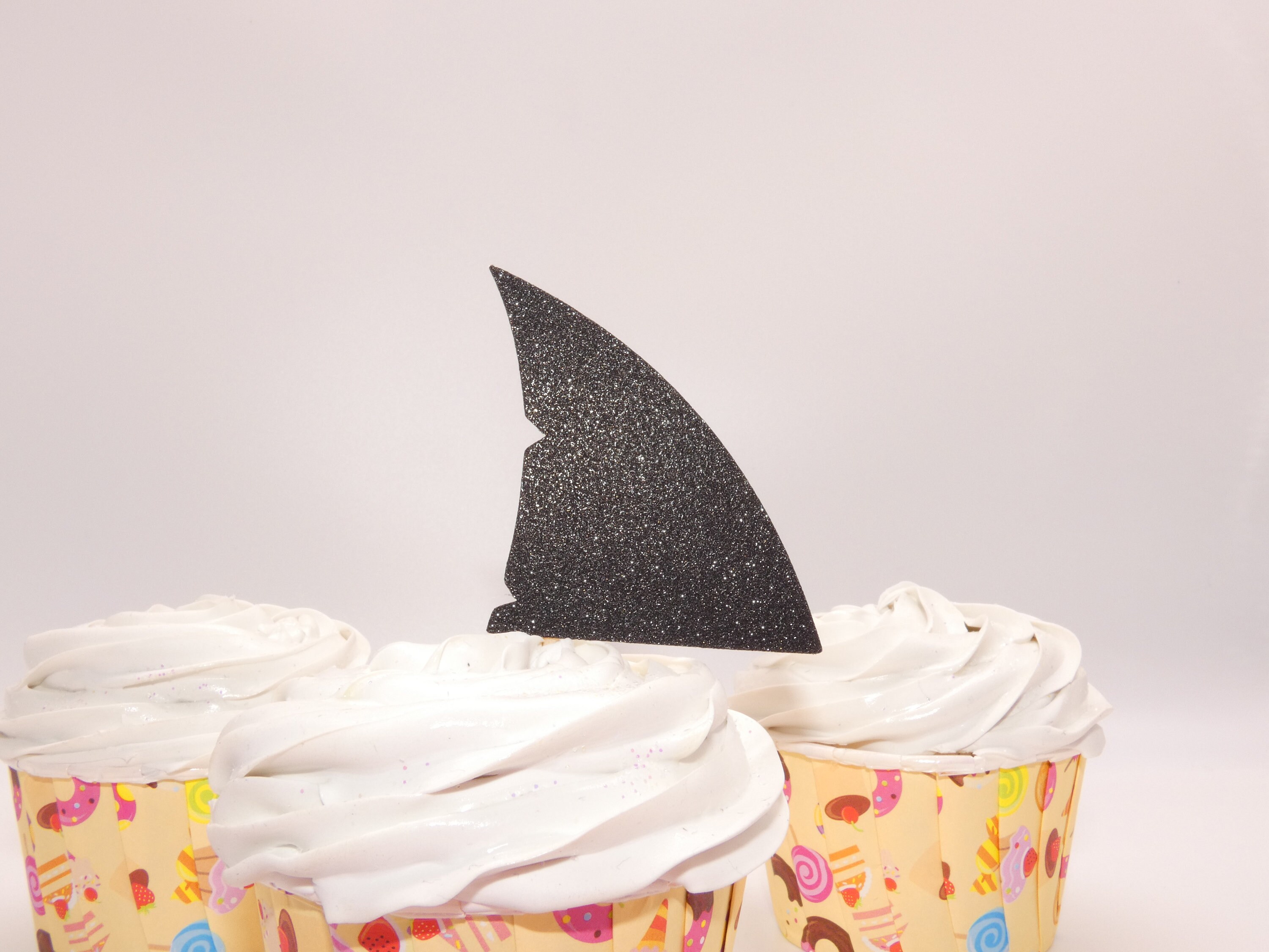 Shark Fin Cupcake Toppers Shark Themed Party Decorations - Etsy UK