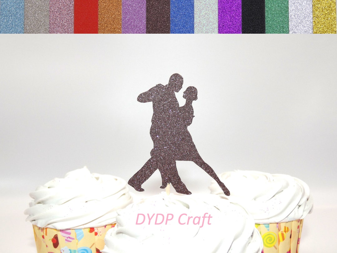 Salsa Dancing Cupcake Toppers, Couple Dancing Cupcake Toppers, Dance ...
