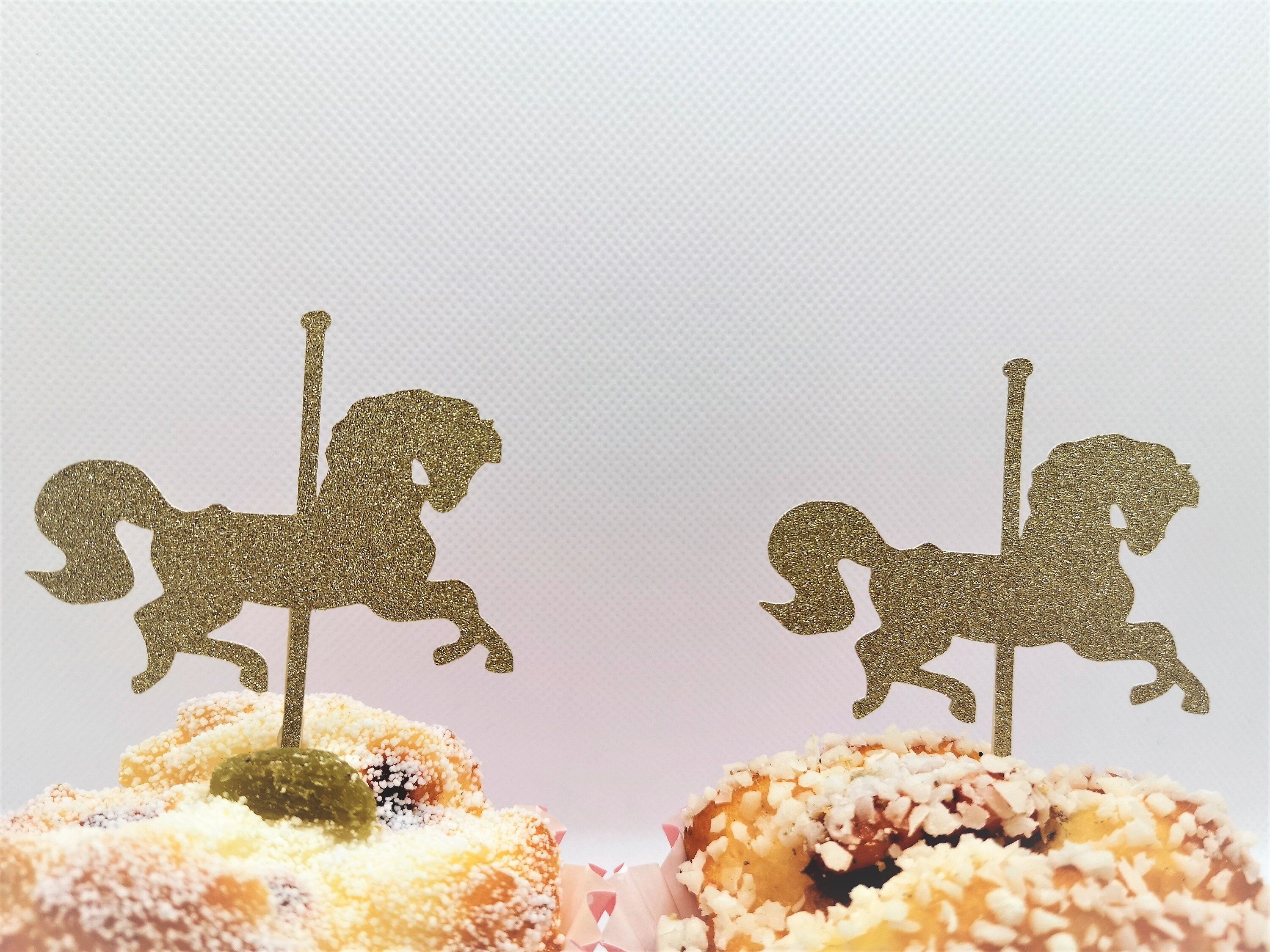 Carrusel Pastel de Caballo Toppers Toppers de Cupcake de | Etsy