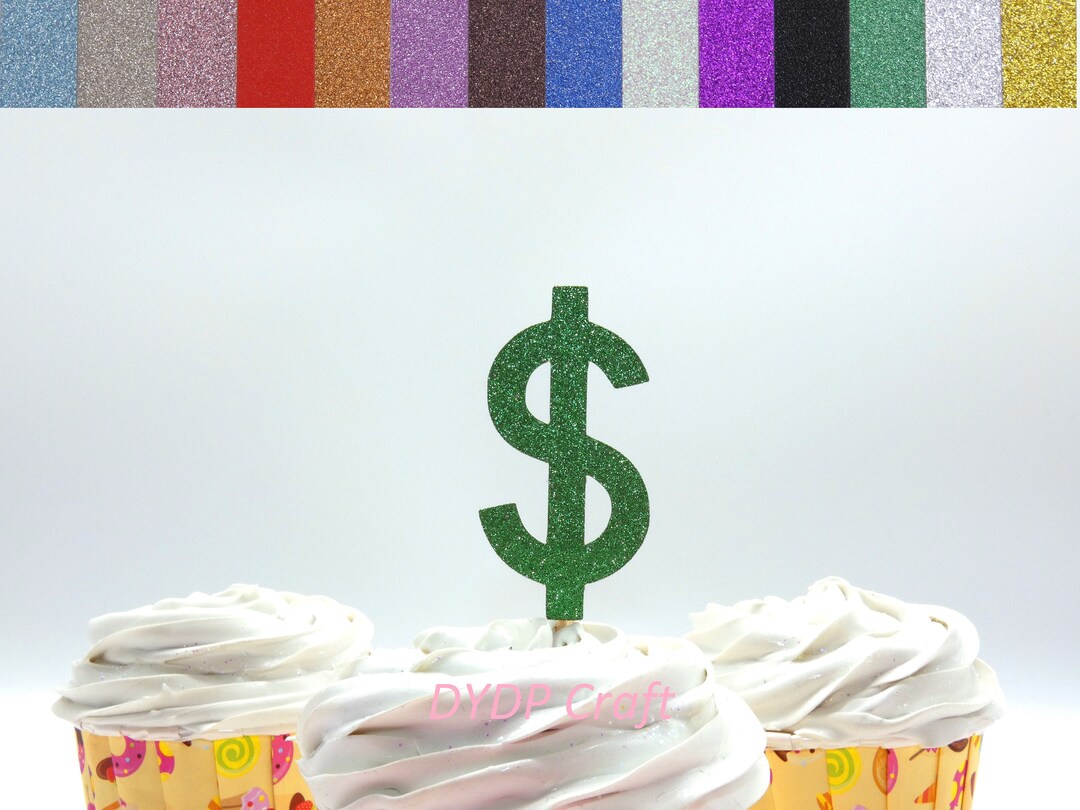 Dollar Sign Cupcake Toppers Money Cupcake Toppers Dollar - Etsy