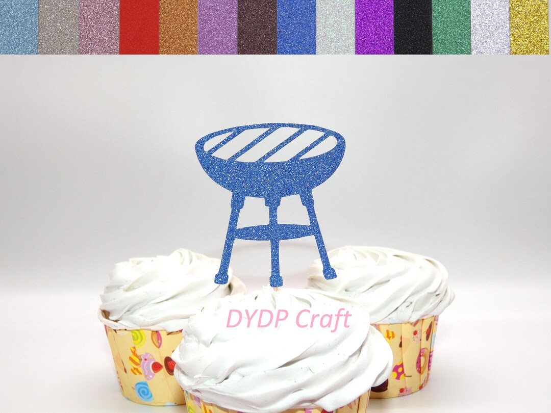 BBQ Cupcake Toppers Barbecue Cupcake Toppersgarden Barbeque - Etsy