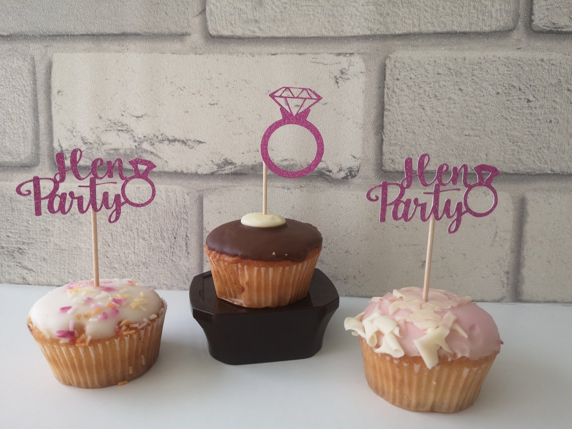 Hen Party cupcake toppers Hen Night Table Decoration Food | Etsy