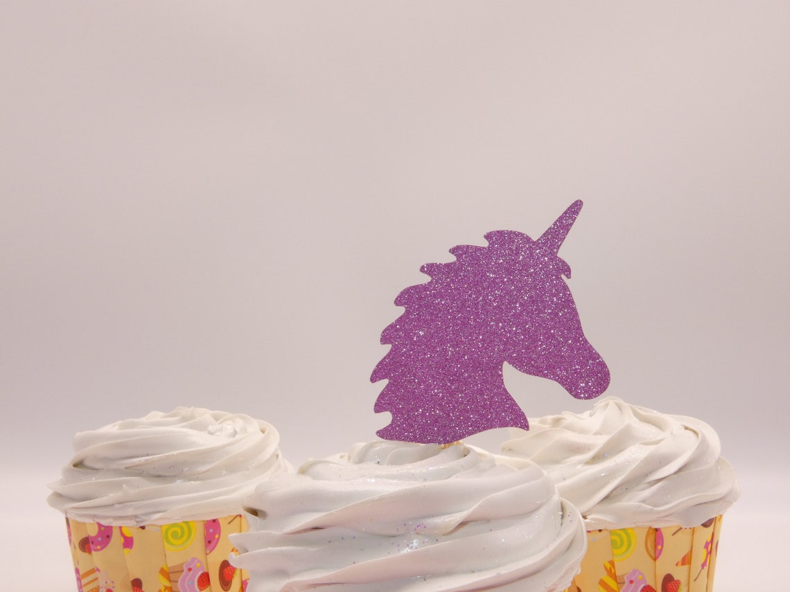 Unicorn Cupcake Topper Birthday Cupcakes Unicorn Birthday | Etsy