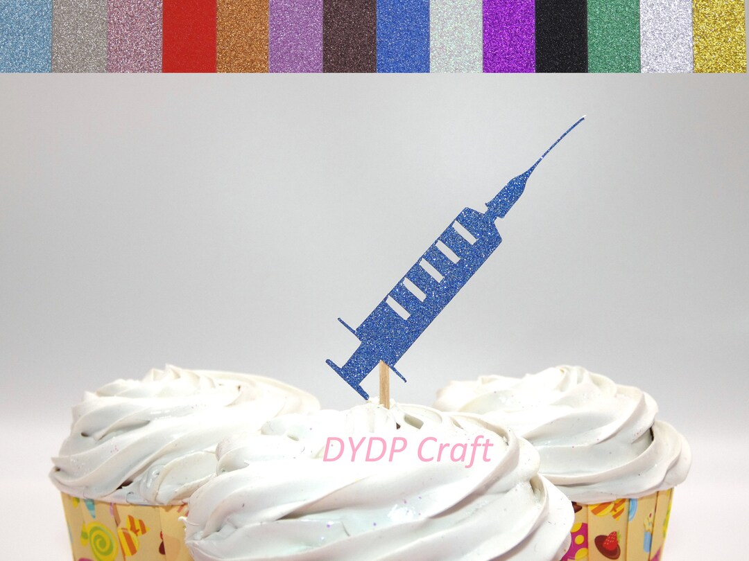 Syringe Cupcake Toppers, Nurse Party Decorations, Nurse Graduation ...