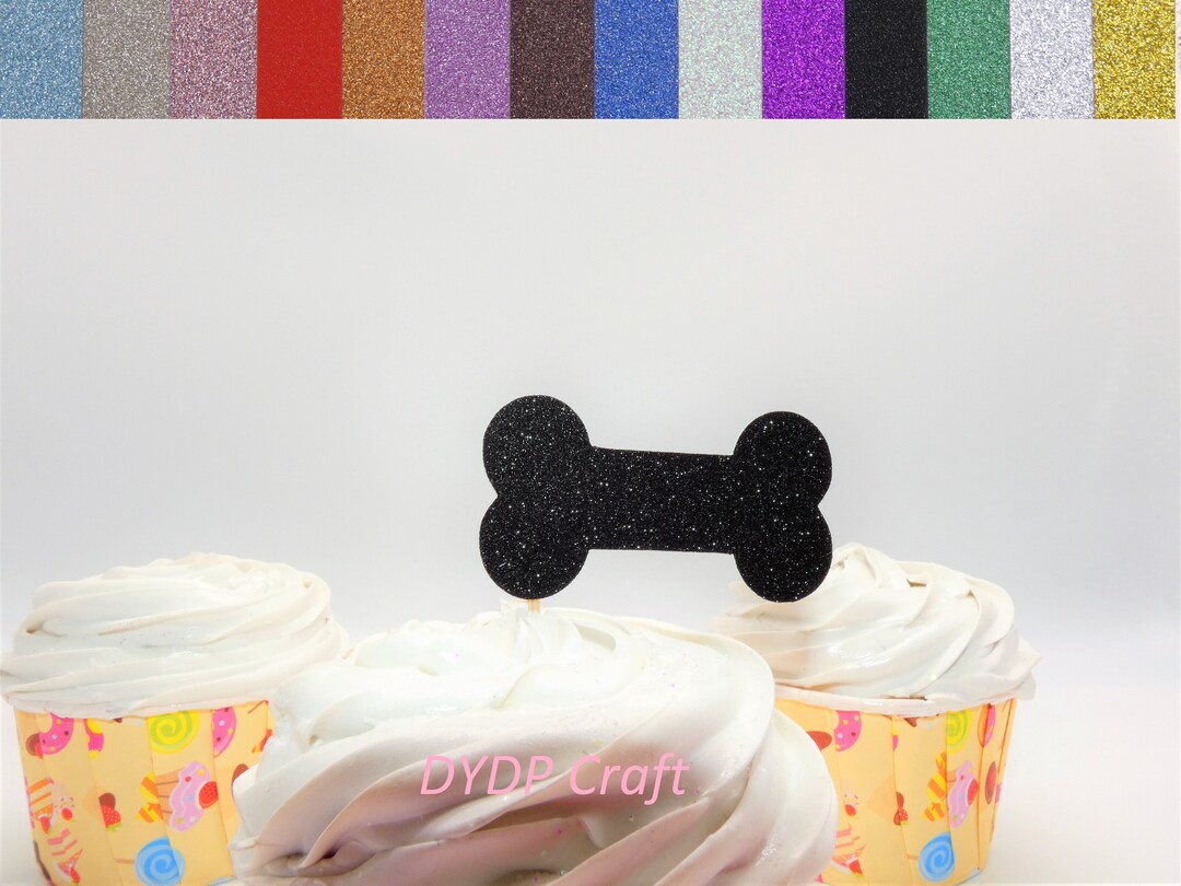 Bone Cupcake Toppers, Dog Bone Food Picks, Skull Cupcake Toppers, Puppy ...
