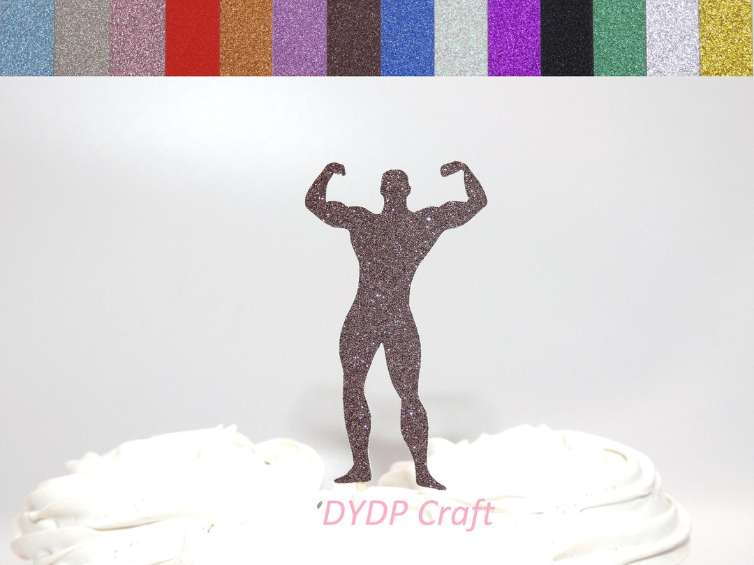 Muscle Man Cupcake Toppers, Male Stripper Themed, Bachelorette Party ...