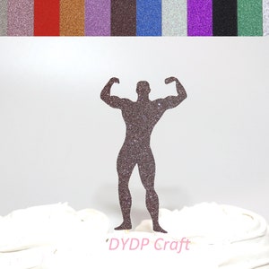Muscle Man Cupcake Toppers, Male Stripper Themed, Bachelorette Party ...