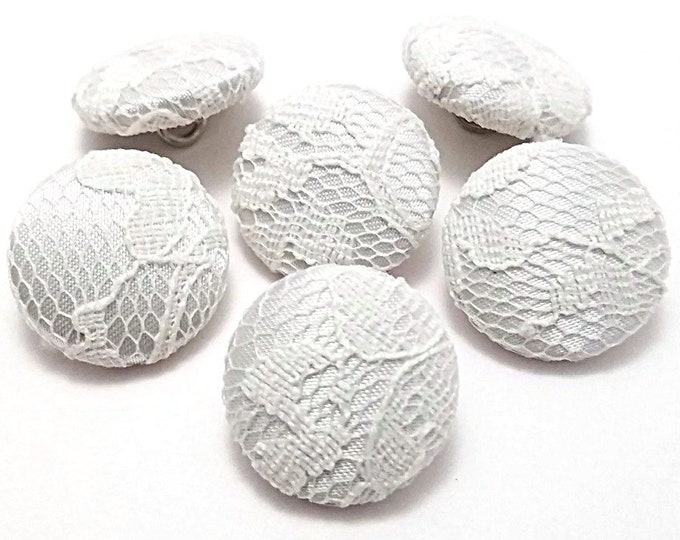 Satin Lace Buttons, Ivory Satin Lace Buttons, Bridal Buttons, Wedding ...