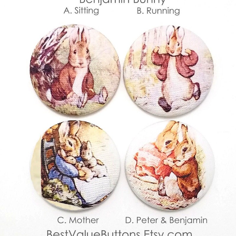 Bunny Buttons - Etsy