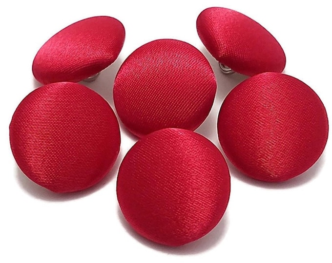 Satin Buttons, Red Satin Buttons, Bridal Buttons, Wedding Dress Tuxedo ...