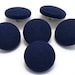 Cotton Buttons, Navy Blue Cotton Fabric Buttons, Shank Back, Pin Back ...