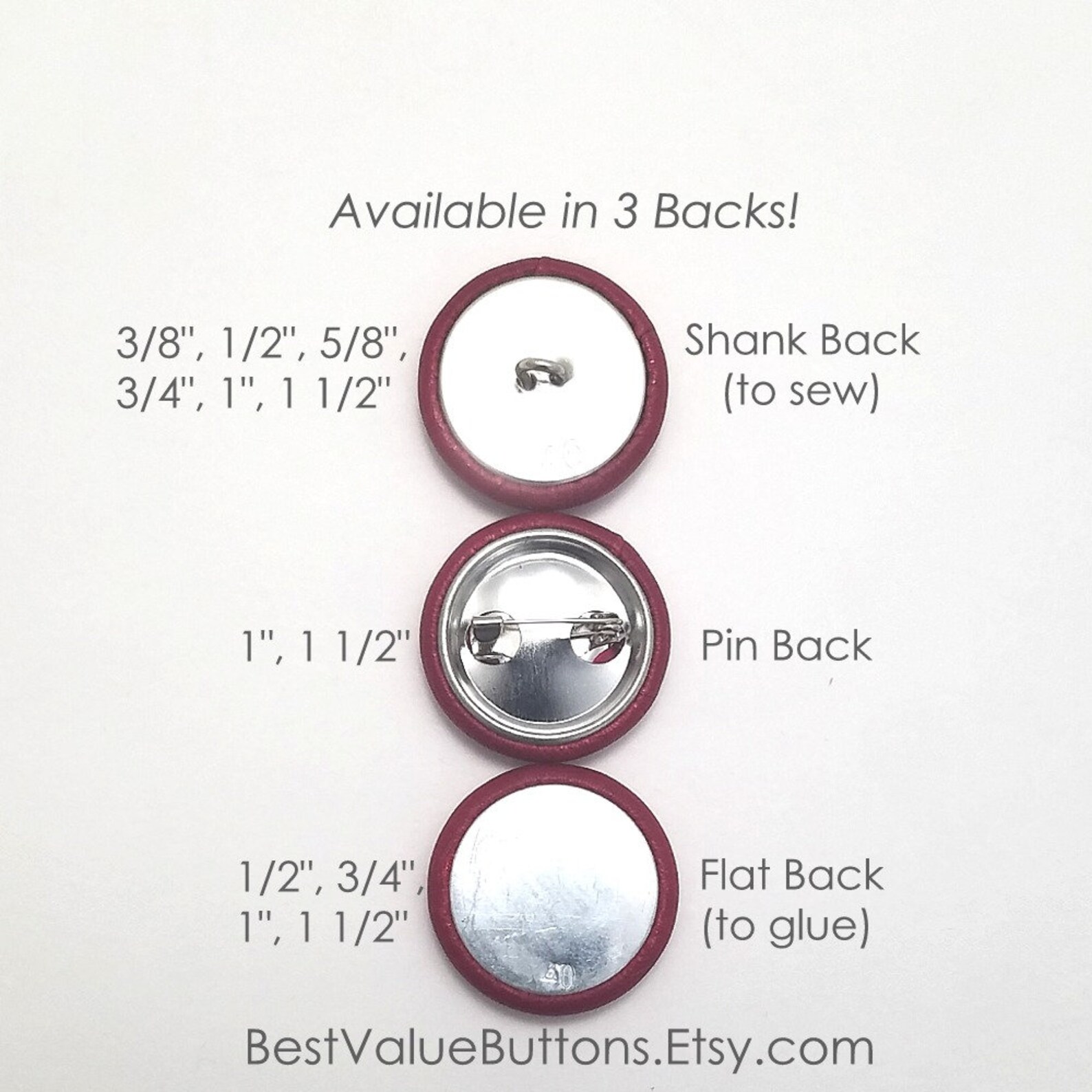 Pleather Buttons Matte Burgundy Pleather Vinyl Buttons - Etsy