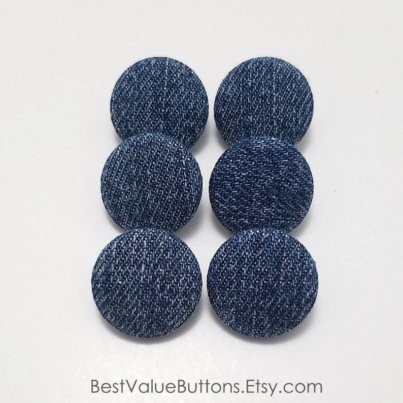Fabric Buttons Denim Buttons Shank to Sew Pinback to Pin - Etsy