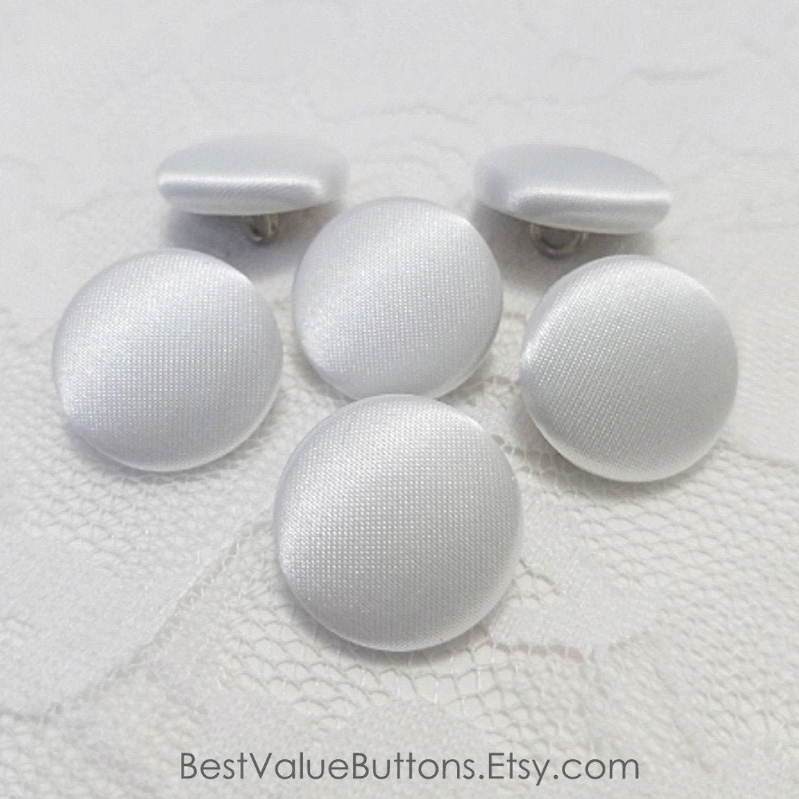 Satin Buttons White Satin Buttons Bridal Buttons Wedding | Etsy