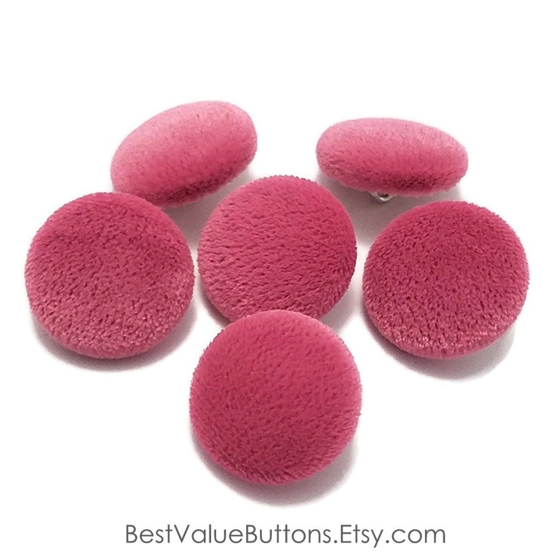 Velvet Buttons Dusty Rose Pink Velvet Fabric Buttons Shank - Etsy