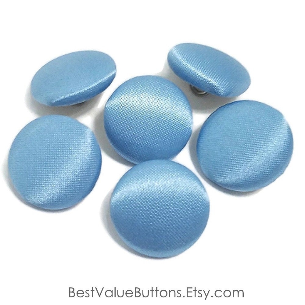Satin Buttons Light Blue Satin Buttons Bridal Buttons | Etsy