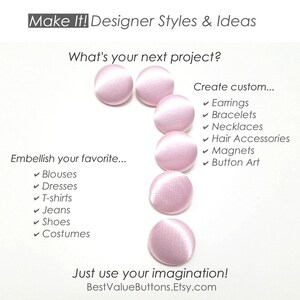 Satin Buttons, Light Pink Satin Buttons, Bridal Buttons, Wedding Dress ...