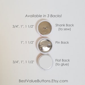 Fabric Buttons, Dunkin Donuts Inspired Buttons, Shank to Sew, Pinback ...