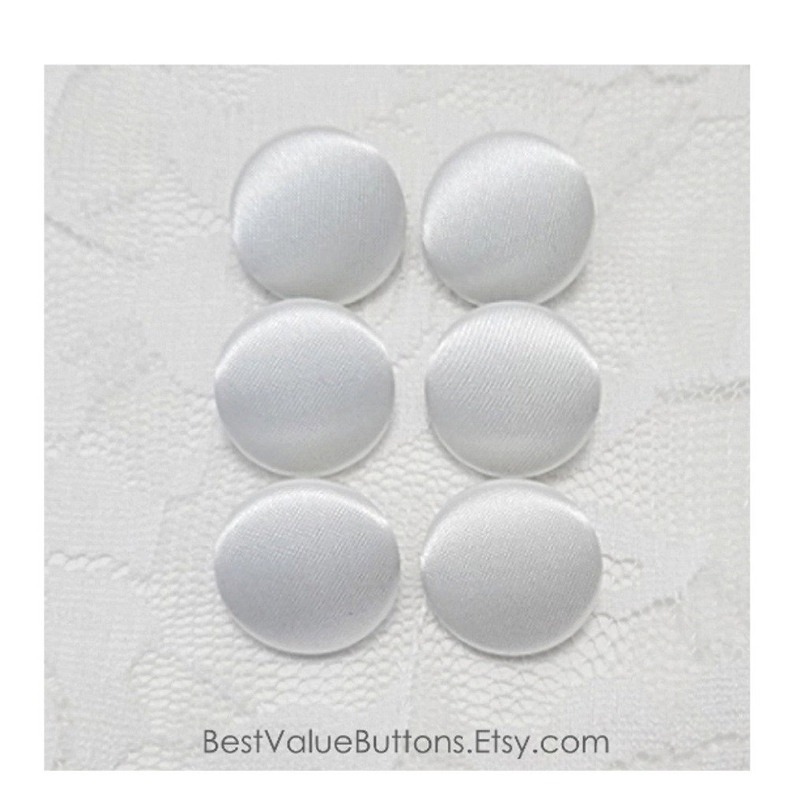 Satin Buttons White Satin Buttons Bridal Buttons Wedding | Etsy
