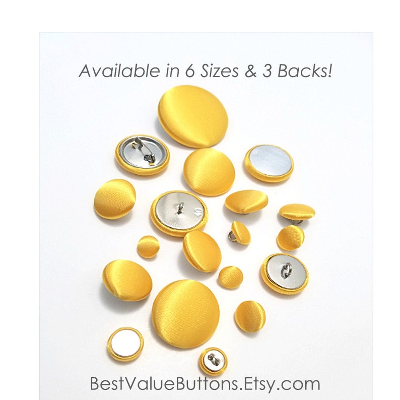 Satin Buttons, Yellow Satin Buttons, Bridal Buttons, Wedding Dress ...