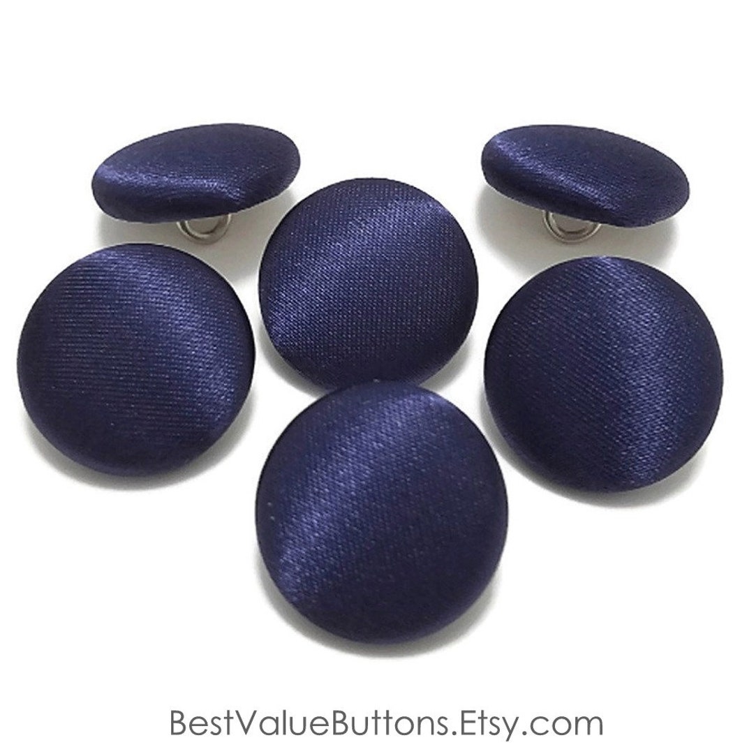 Satin Buttons Navy Blue Satin Buttons Bridal Buttons - Etsy