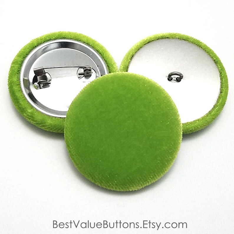 Velvet Buttons Lime Green Velvet Fabric Buttons Shank - Etsy