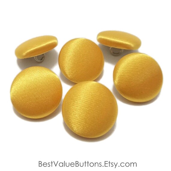 Satin Buttons Yellow Satin Buttons Bridal Buttons Wedding - Etsy