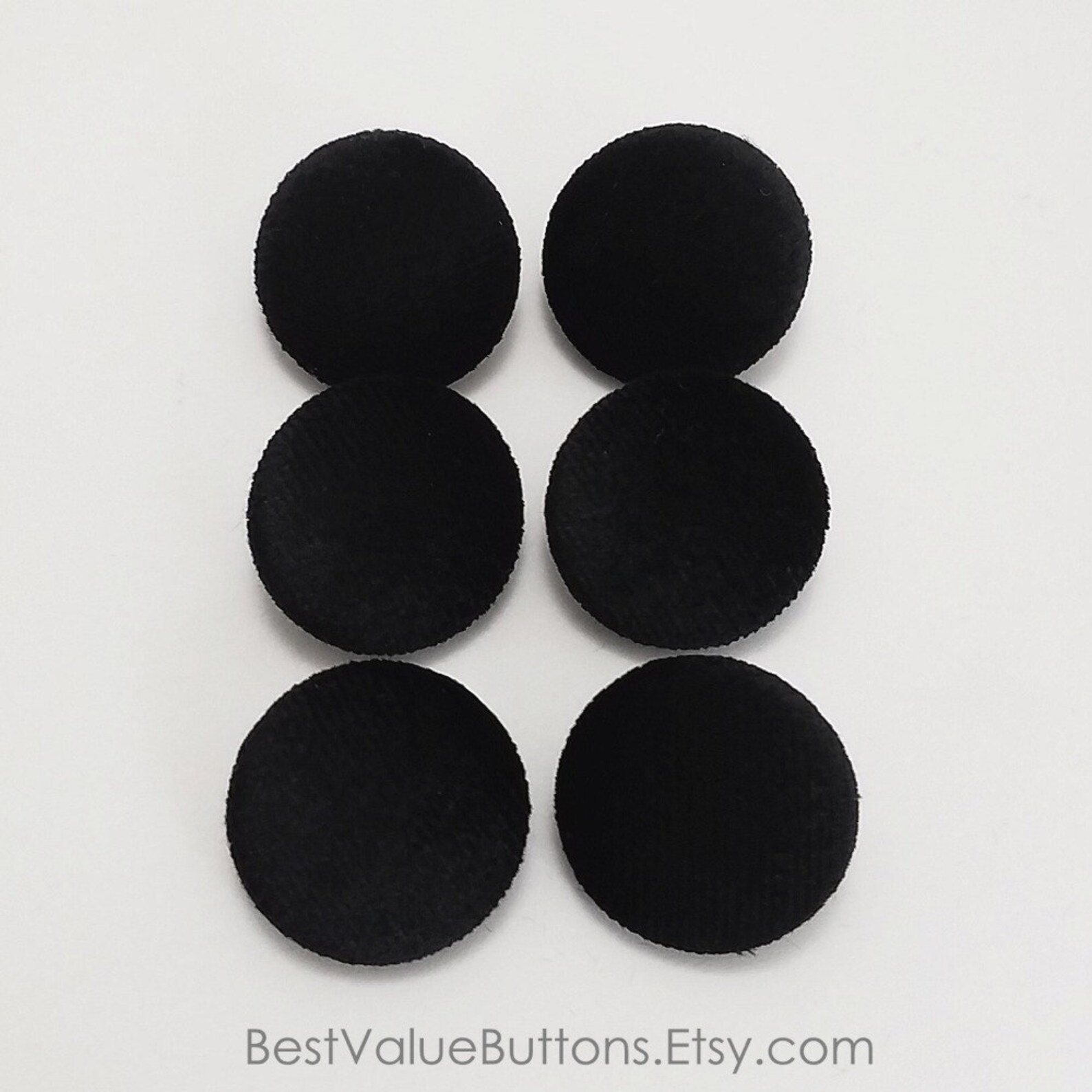 Velvet Buttons Black Velvet Fabric Buttons Shank Pinback - Etsy