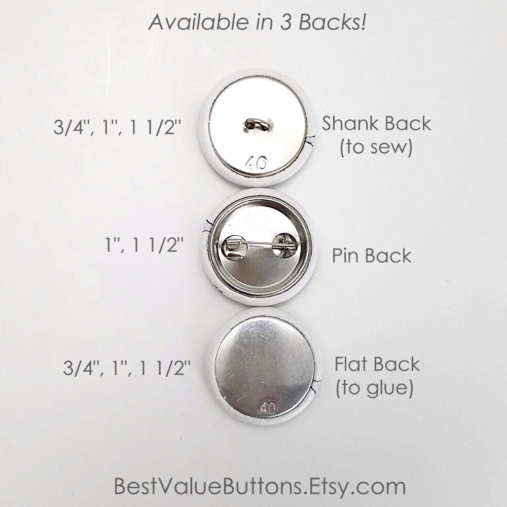 Fabric Buttons, Singer Sewing Machine Buttons, Shank Back to Sew, Pin ...