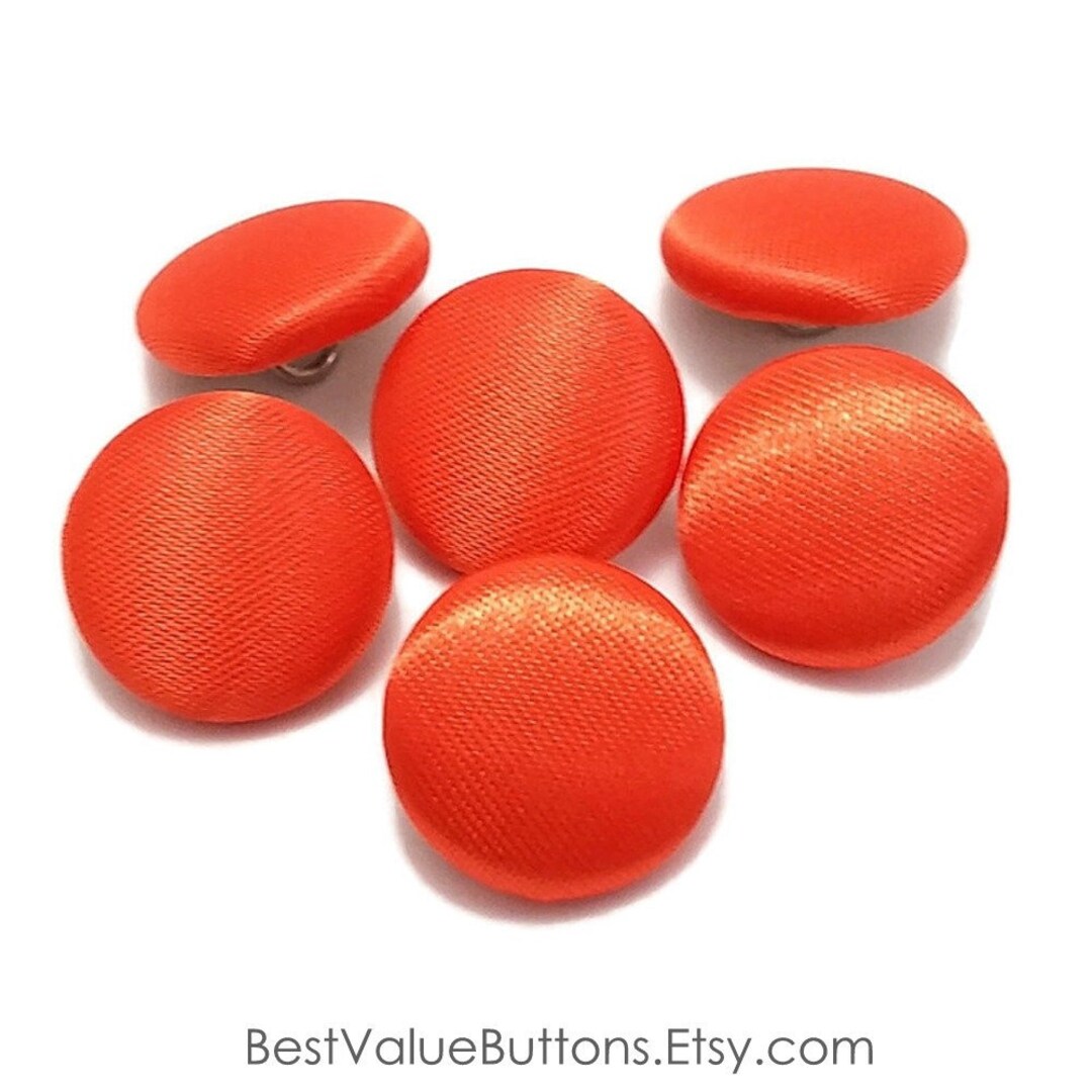 Satin Buttons, Orange Satin Buttons, Bridal Buttons, Wedding Dress ...