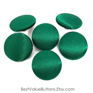 Satin Buttons Kelly Green Satin Buttons Bridal Buttons | Etsy