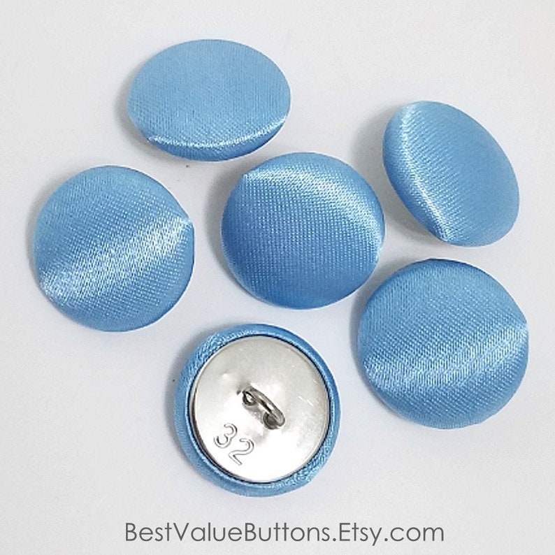 Satin Buttons Light Blue Satin Buttons Bridal Buttons - Etsy