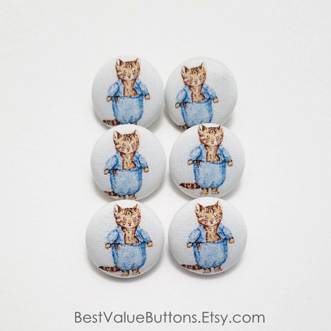 Fabric Buttons Tom Kitten Buttons Beatrix Potter Peter | Etsy