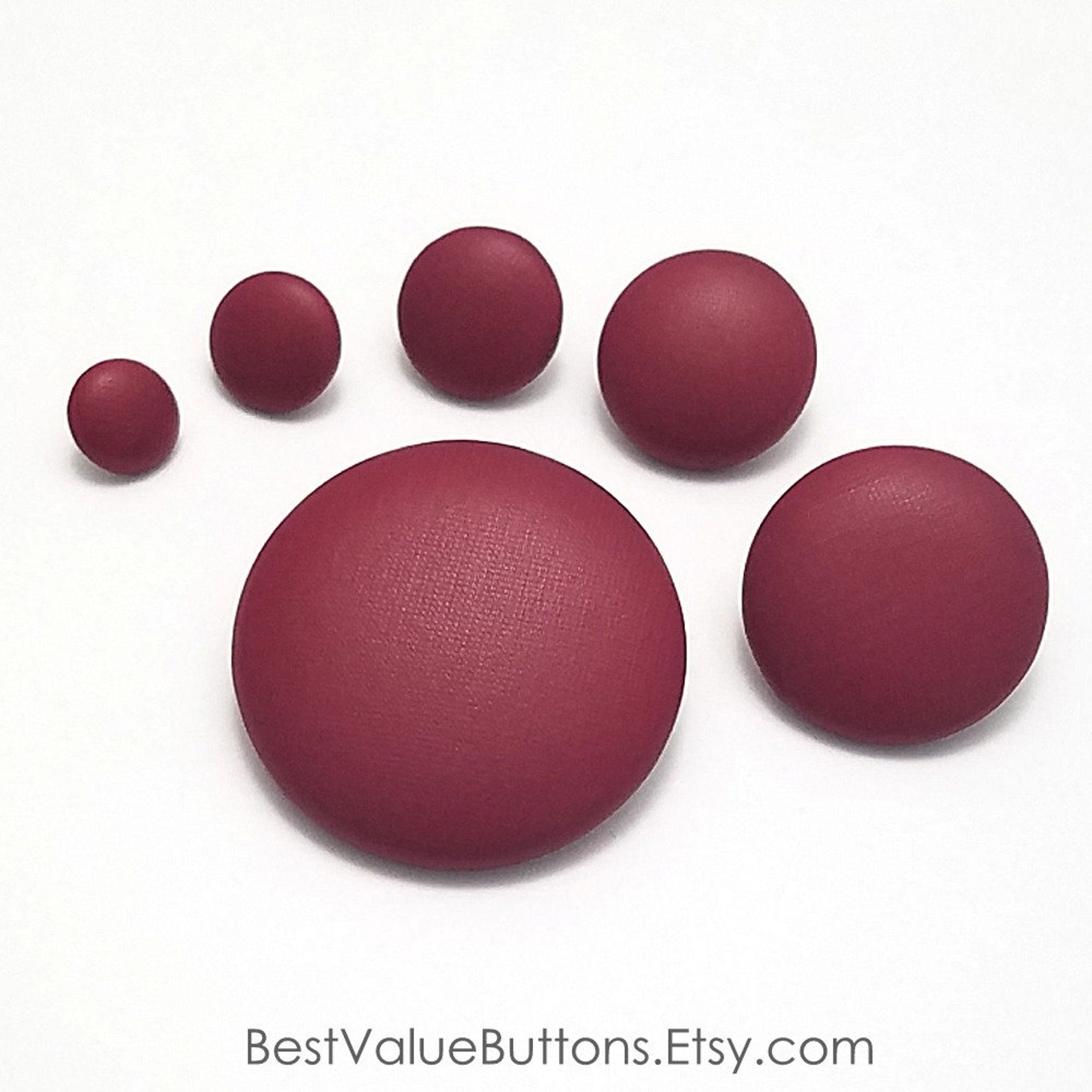 Pleather Buttons Matte Burgundy Pleather Vinyl Buttons - Etsy