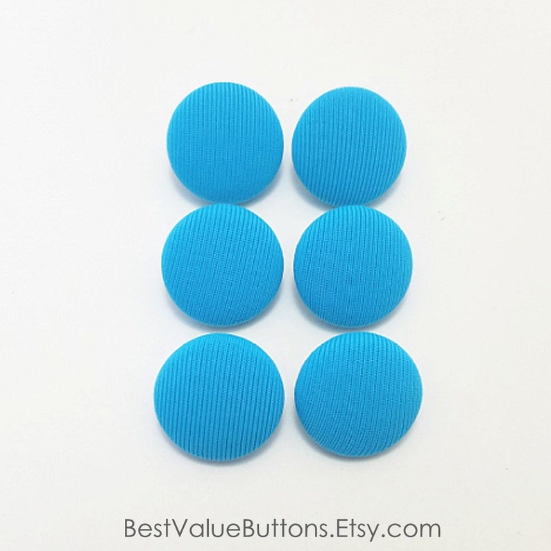 Fabric Buttons, Blue Turquoise Aqua Buttons, Shank to Sew, Pinback to ...