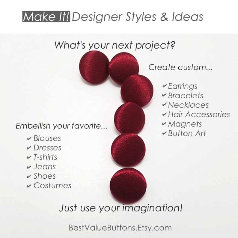 Satin Buttons, Burgundy Satin Buttons, Bridal Buttons, Wedding Dress ...